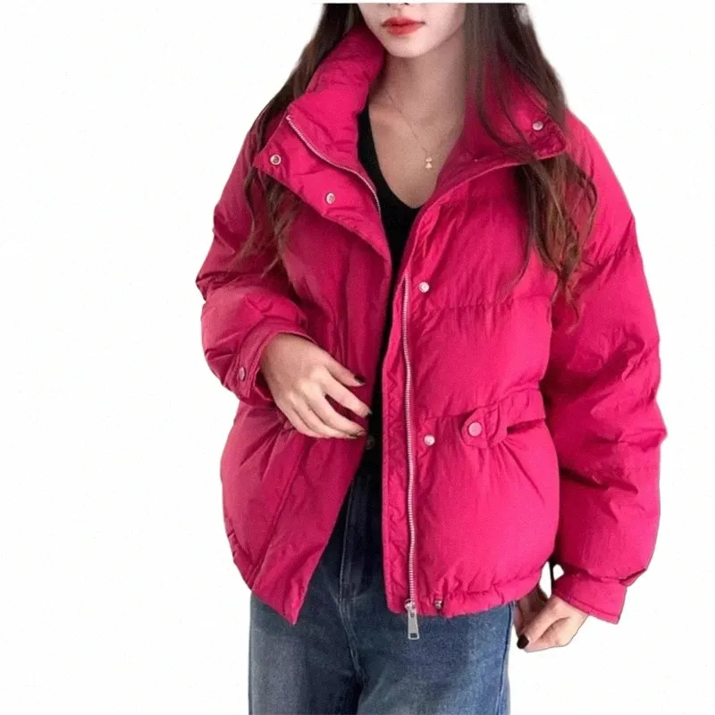 Winter 2024 Stand Up Collar Cotton Padded Jacket For Women | Large Size ...