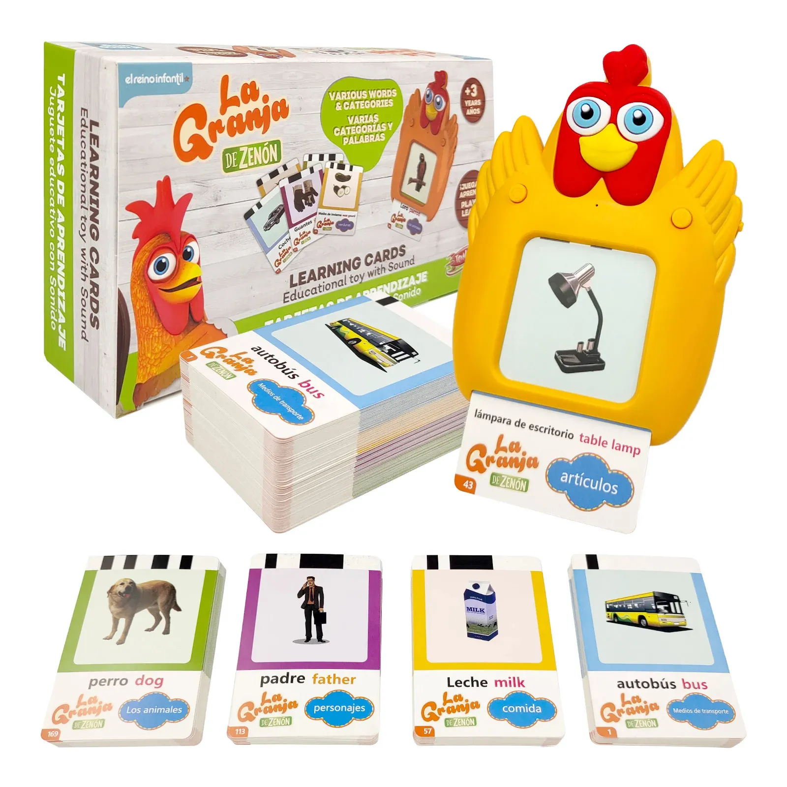 Spanish Montessori Flash Cards Printable For Speech Therapy La Granja ...