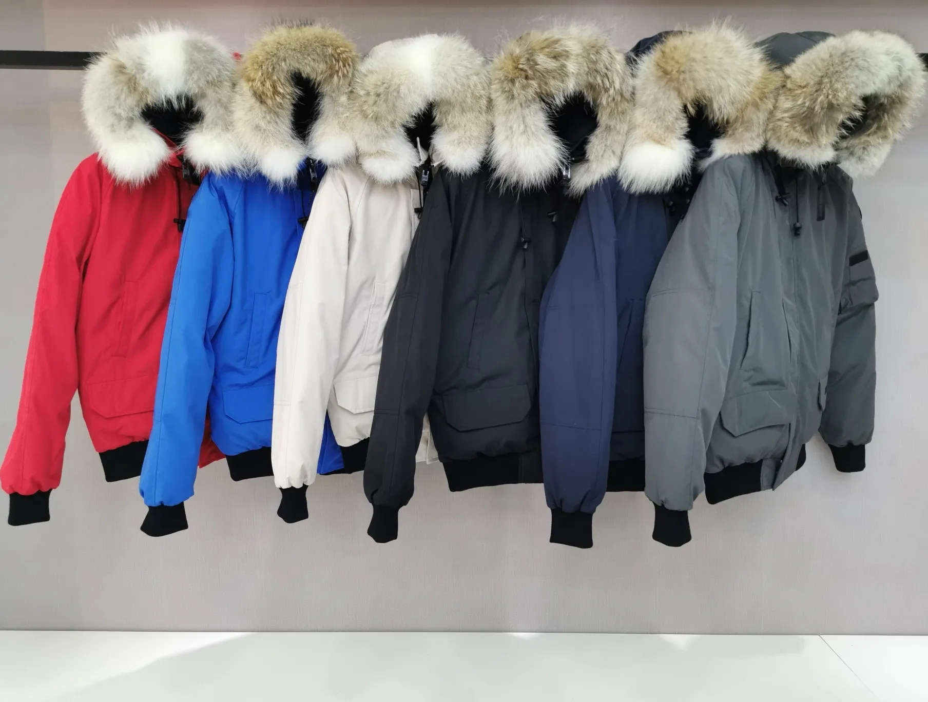 Down Jacket Real Down Fill & Wolf Fur Trim Warm Puffer Coat For Men ...