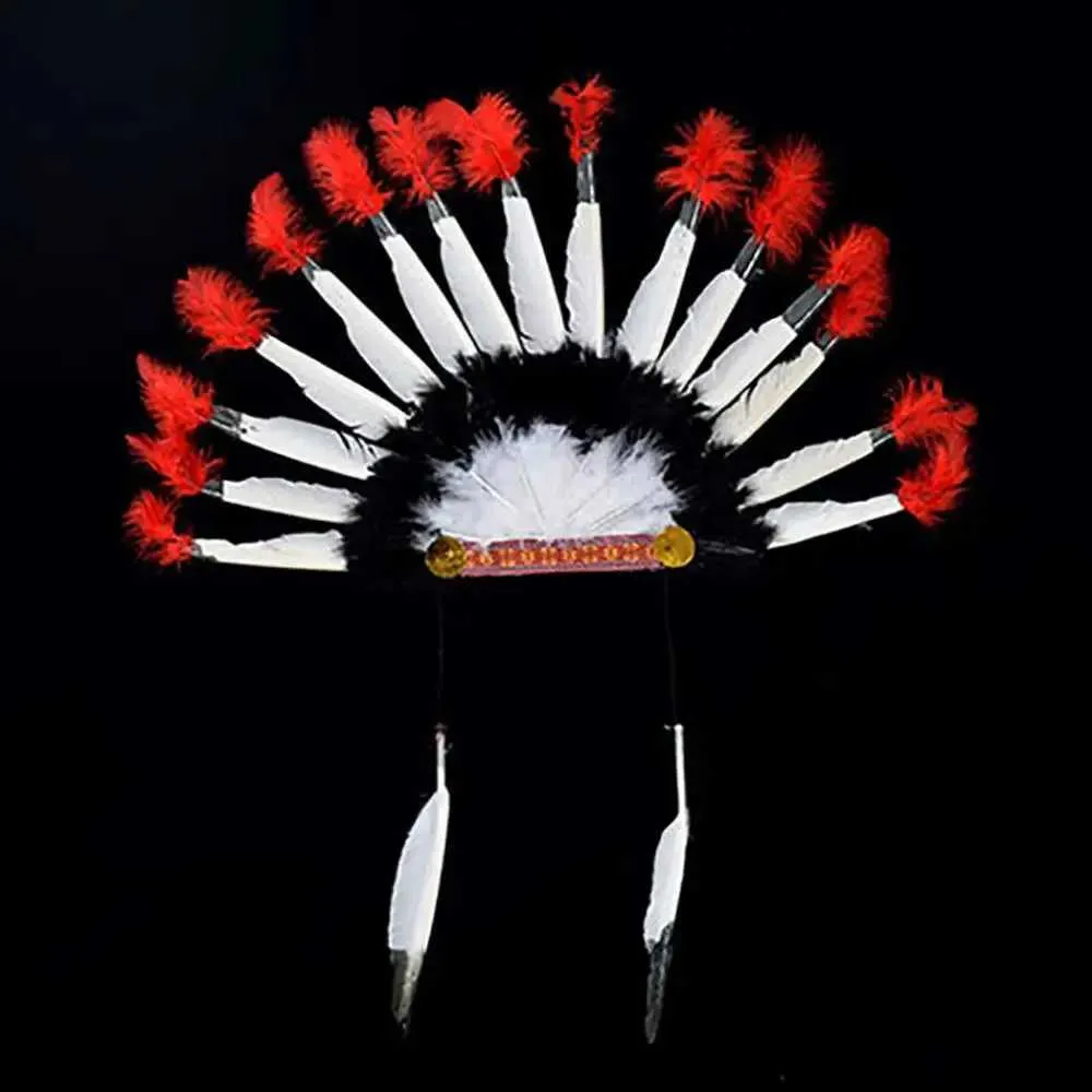 Indian Chief Style Feather Cosplay Headdress Prop Mariachi Hat For ...
