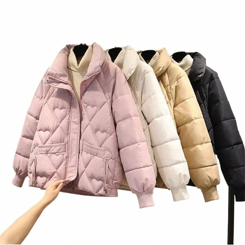 Korean Fashion Women's Cotton Parka Warm, Sweet, And Oversized Winter ...