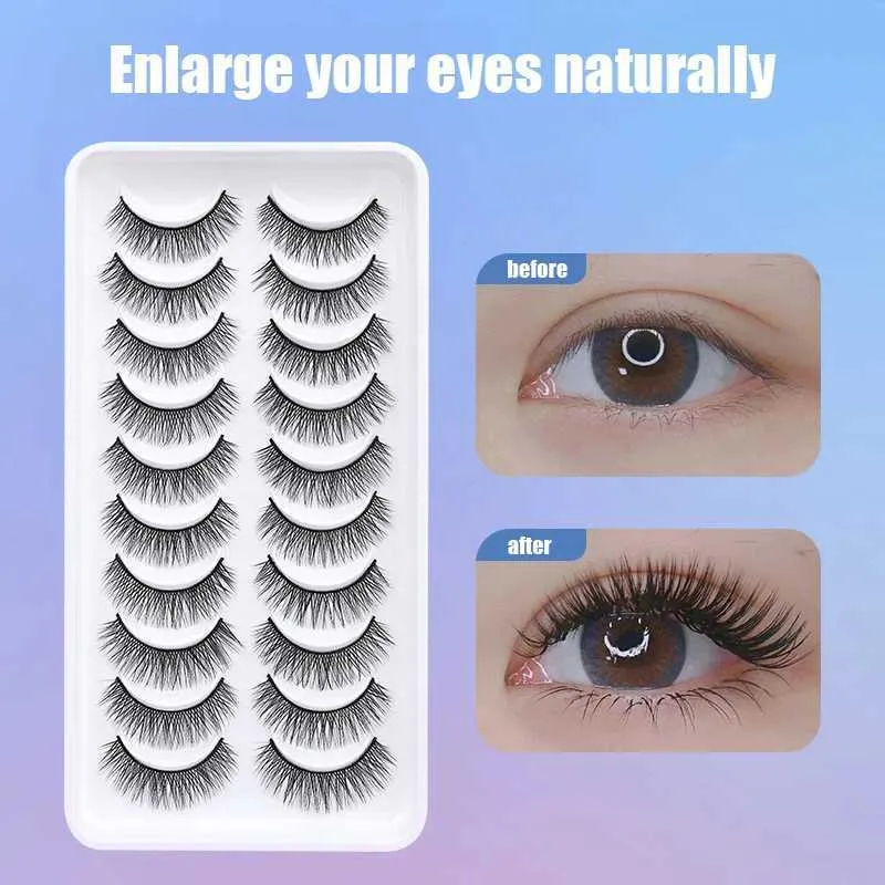 3D Wispy Fake Eyelashes - Thick, Full, Natural Look - DINGSEN W241024 ...