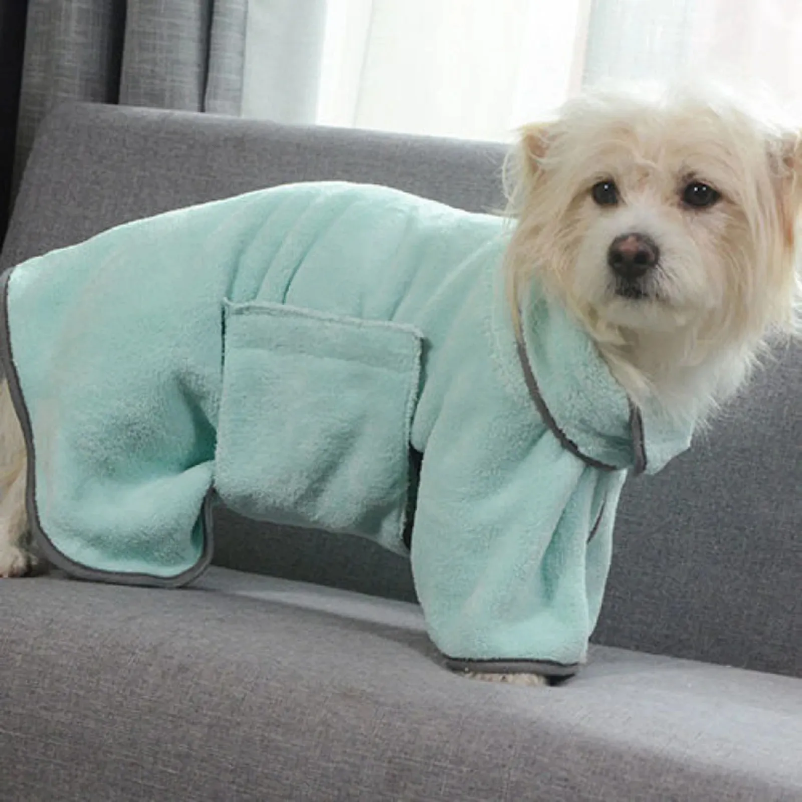 DHgate.com:Super Absorbent Microfiber Dog Bathrobe - Quick Drying Pet ...