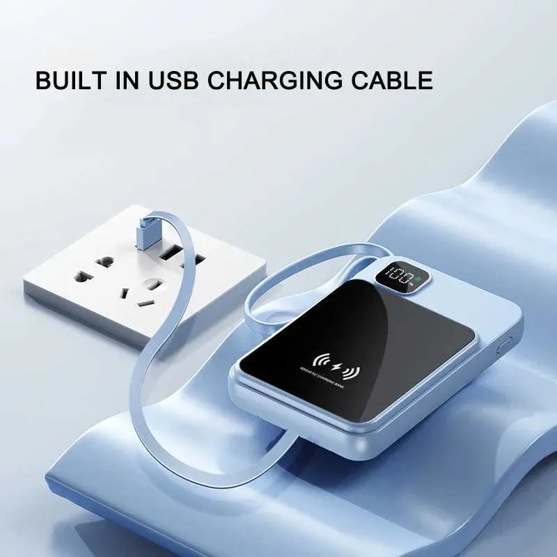 Compact 10000mAh Magnetic Wireless Charger Power Bank - Portable Power ...