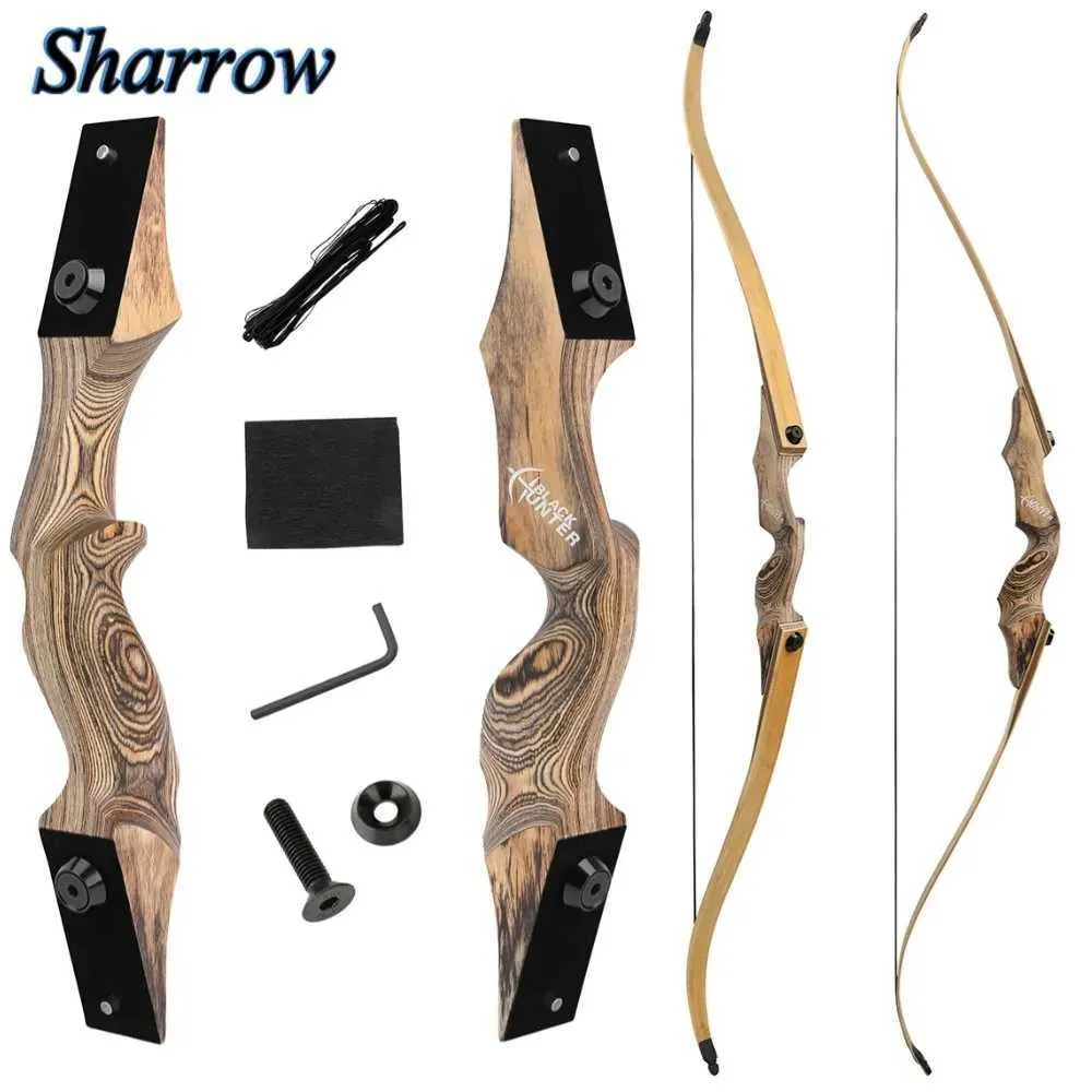 Black Hunter Reflow Bow 20 60lb Draw Weight, 60 Right Hand Wooden ...