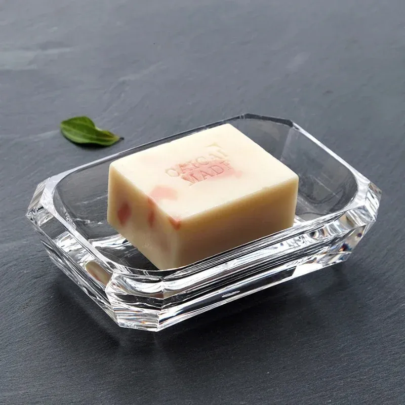 Premium Acrylic Square Soap Dish Box - Stylish Soap Holder for Bathroom ...