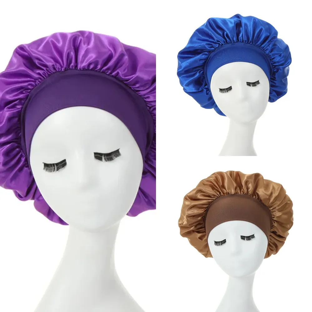 Silk Hair Bonnet For Sleeping: Elastic Satin Sleep Cap, Night Cap Hat ...