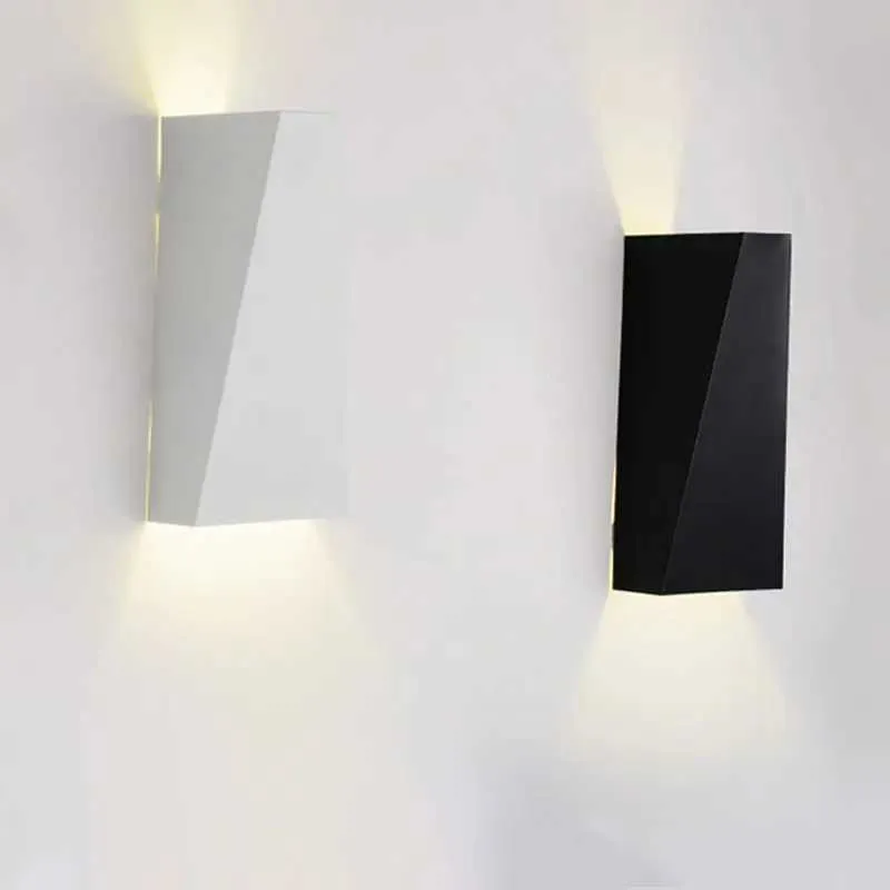 10W Modern LED Wall Lamp Double Headed Geometric Wall Lamp Used For ...