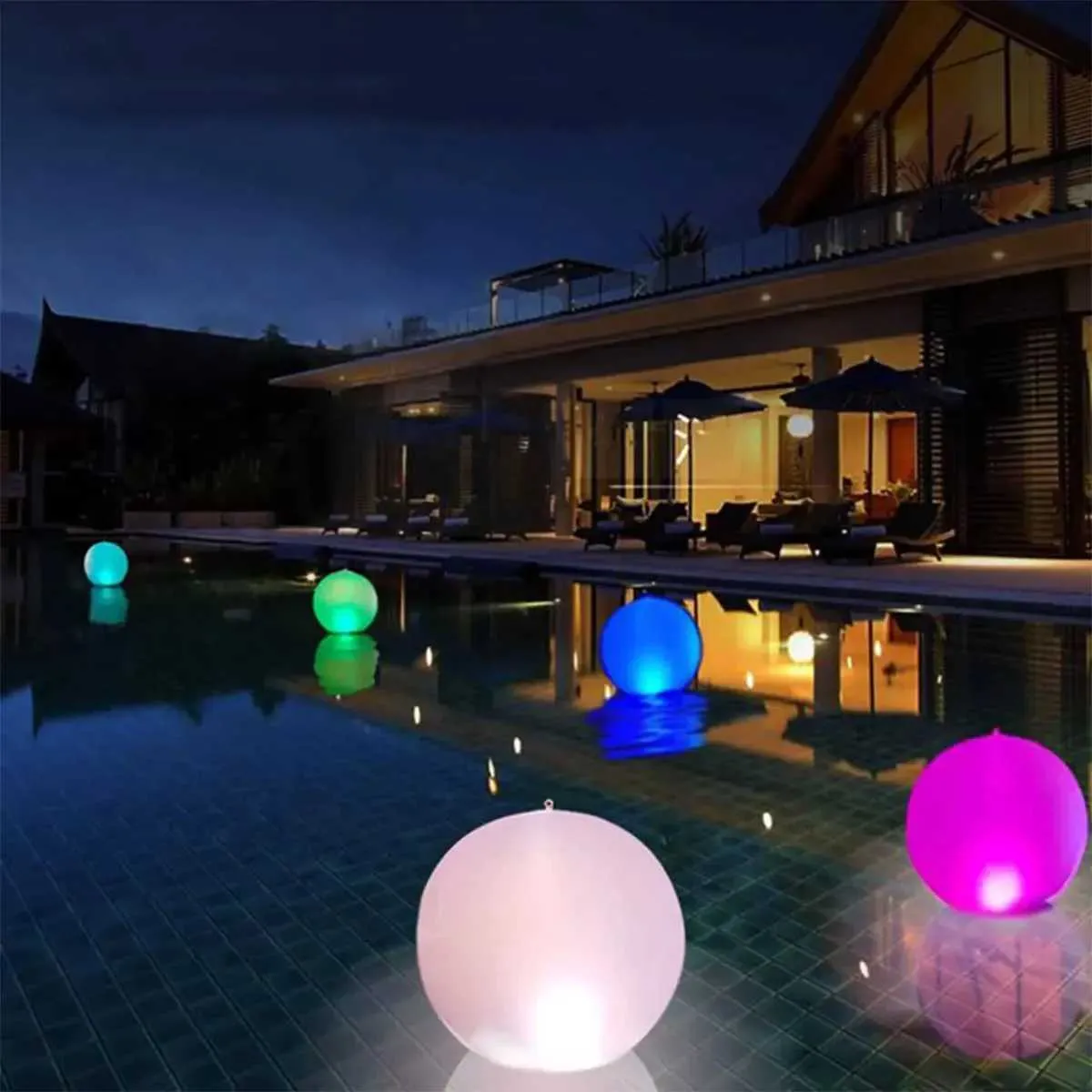 Waterproof RGB LED Beach Ball Light - 40cm, Remote Control, Pool ...