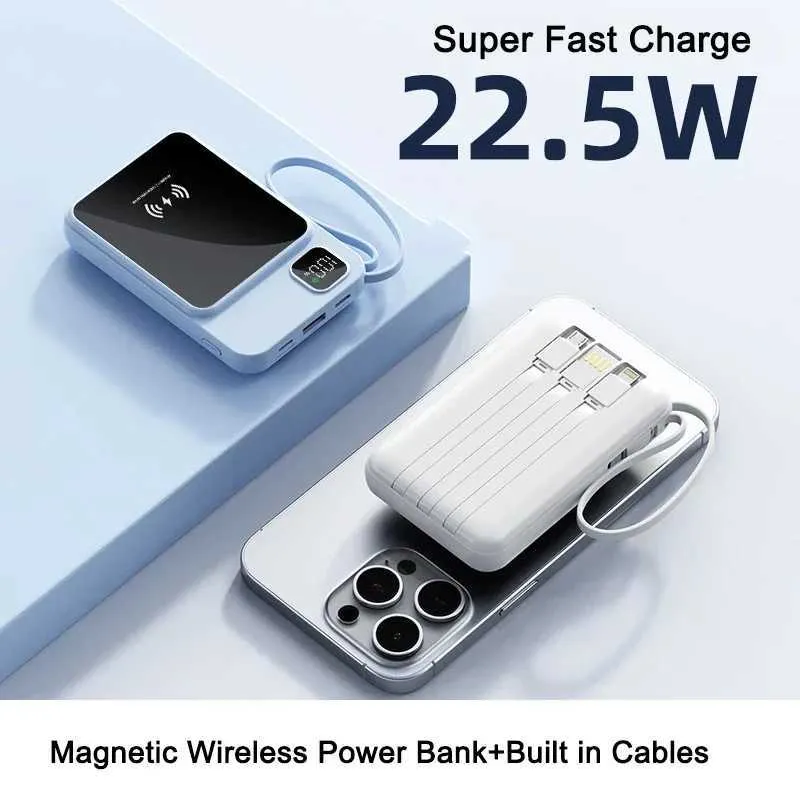 Compact 10000mAh Magnetic Wireless Charger Power Bank - Portable Power ...