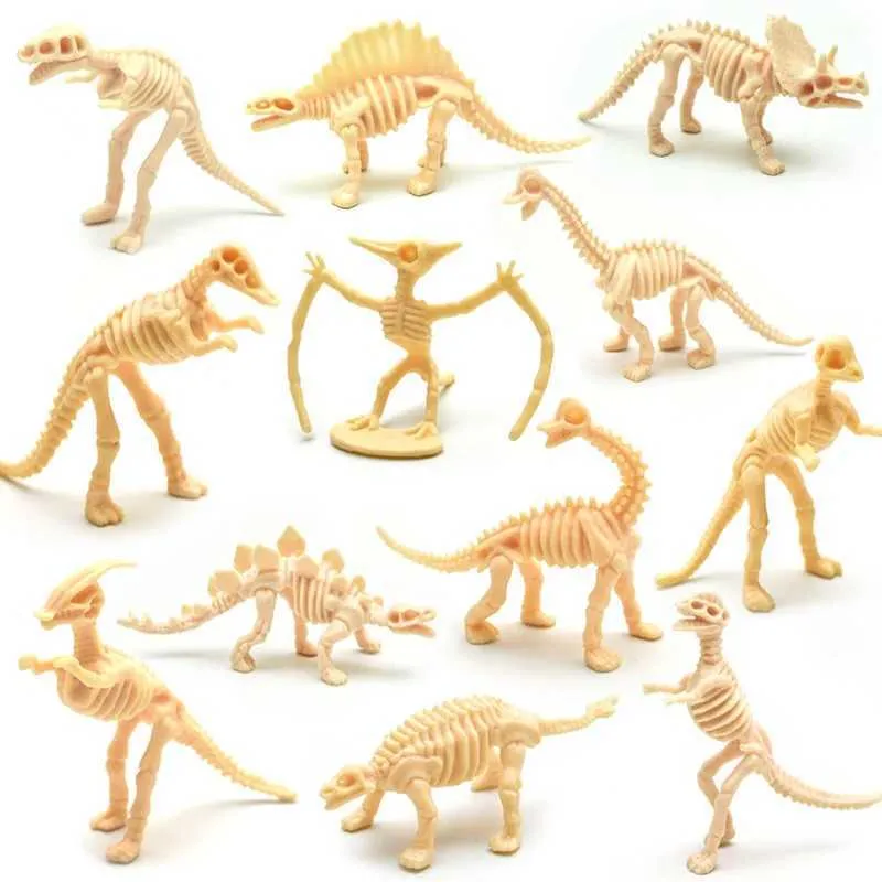 Dinosaur Skeleton Toy Set: Fossil Skeleton And Tyrannosaurus Models For ...