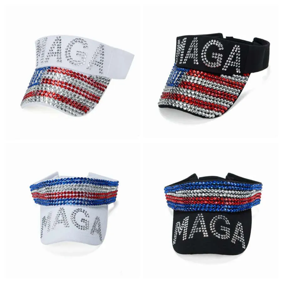 MAGA Adjustable Sunhat Visor Patriotic Hats For 2024 USA Election ...