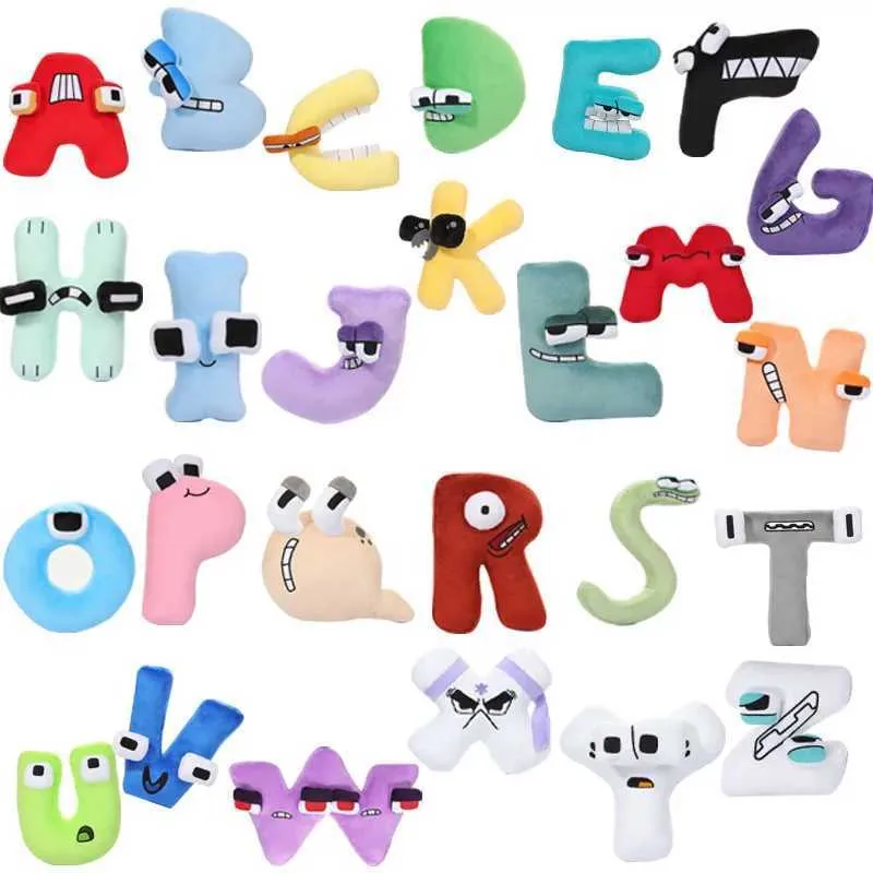 Alphabet Lore Plush Toys A Z English Letter Stuffed Animals For Kids ...