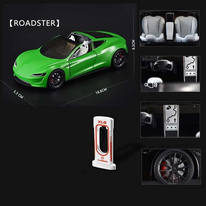 High Quality 1 24 Roadster Model Y Model 3 Model S Alloy Toy Car Model ...