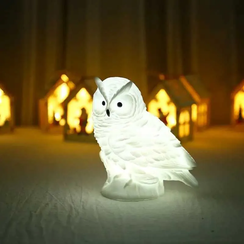 Owl Night Light: LED Table Lamp with Nightlight for Kids Bedroom & Home ...