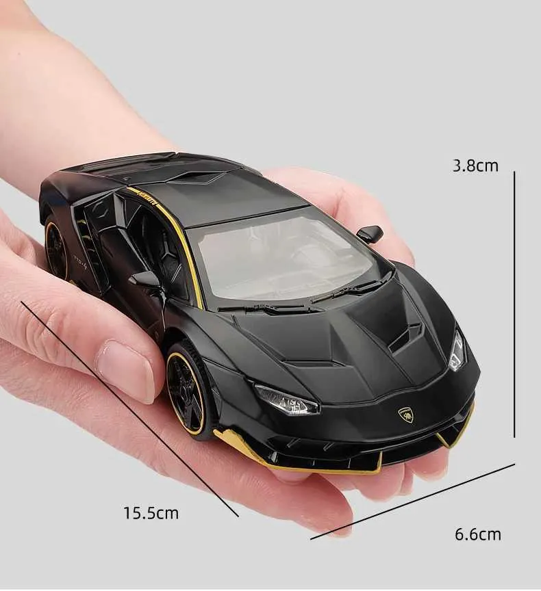 Premium 1:32 Scale Alloy Super Race Car Model - Sound & Light Effects, Liftable Rear, Perfect ...