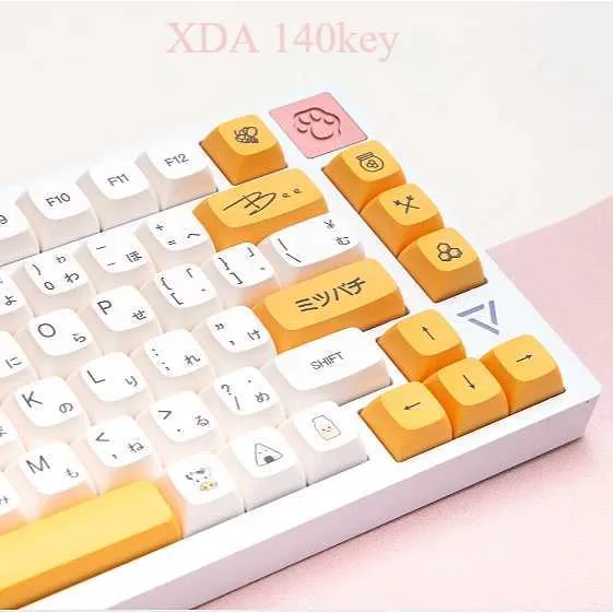 140 Key Milk And Honey Keycaps Set For Gaming Mechanical Kawaii ...