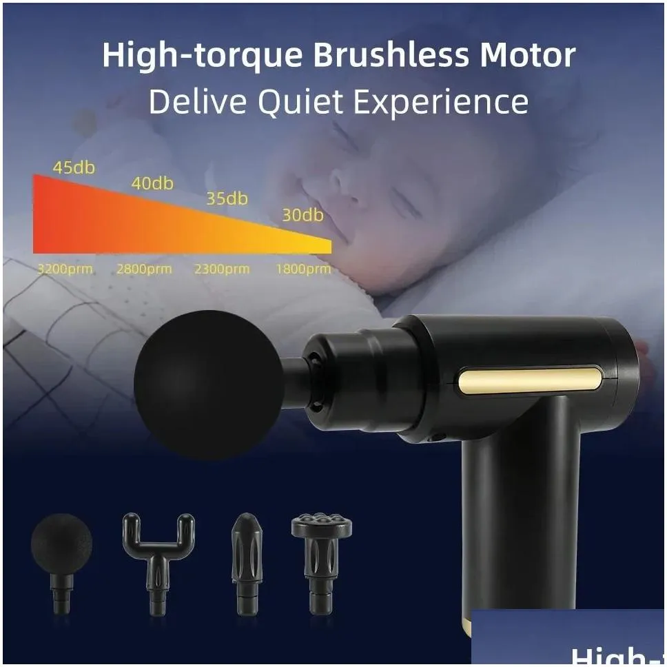 Portable Electric Percussion Pistol Percussion Massager With LED Touch ...
