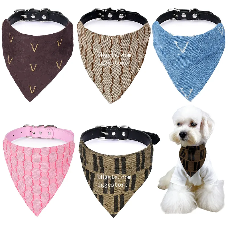 Luxury Dog Bandana Classic Triangle Bib Adjustable Buckle Cotton ...