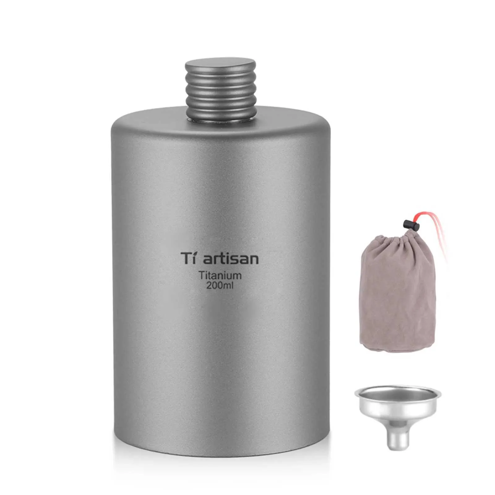 Titanium Alcohol Flask 200ml - Lightweight Camping Flask, Perfect for ...