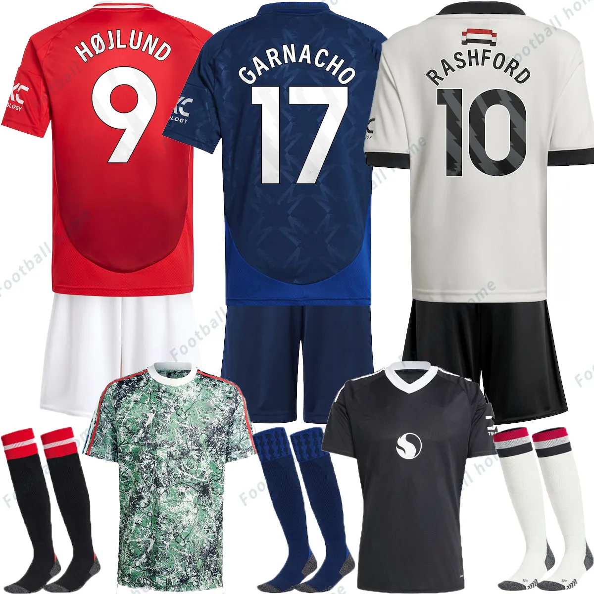 Mainoo 2022 2025 RASHFORD United Baby Youth Soccer Kits Antony Martinez ...