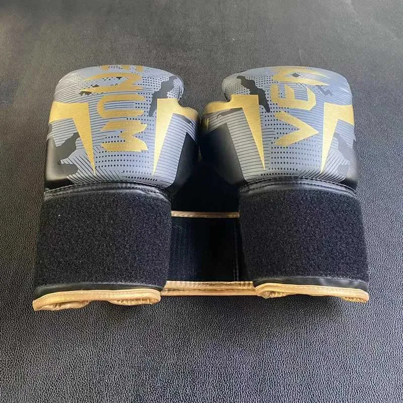 Professional Boxing Gloves - PU Leather Muay Thai MMA Sanda Training ...