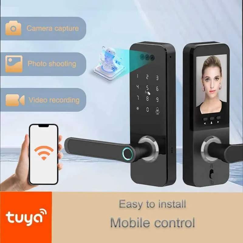 Intelligent Biometric Tuya Smart Door Lock With 3D Facial Locks, Tuya ...
