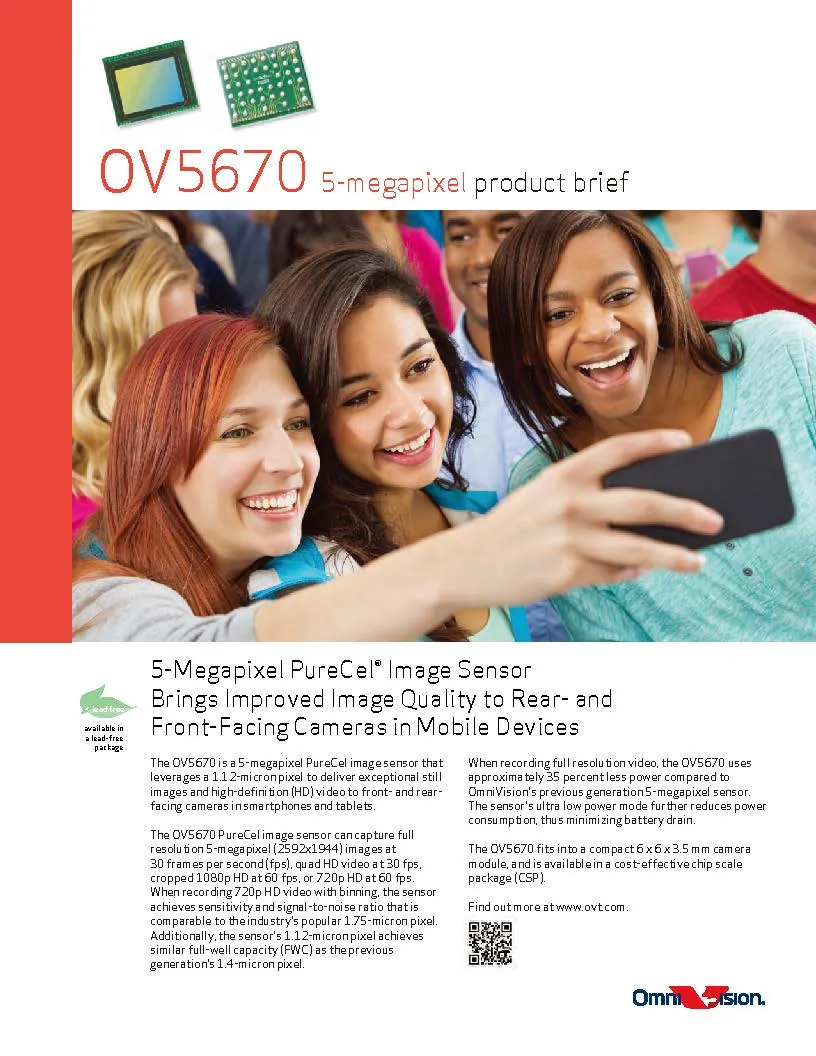 5MP OV5670 MIPI Camera Module - Fixed Focus, High Quality, YDS-H4MF ...