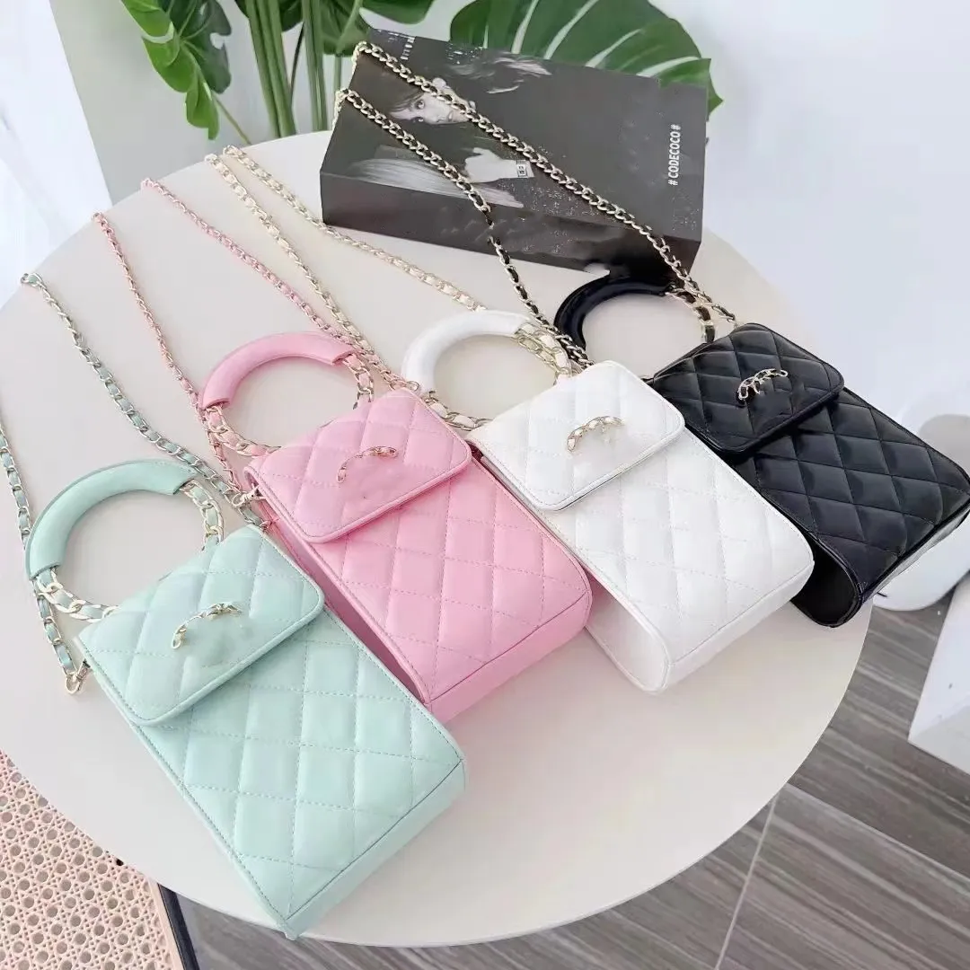 CC Brand Designer Phone Cases Mini Crossbody Wallet Purse With Chain ...