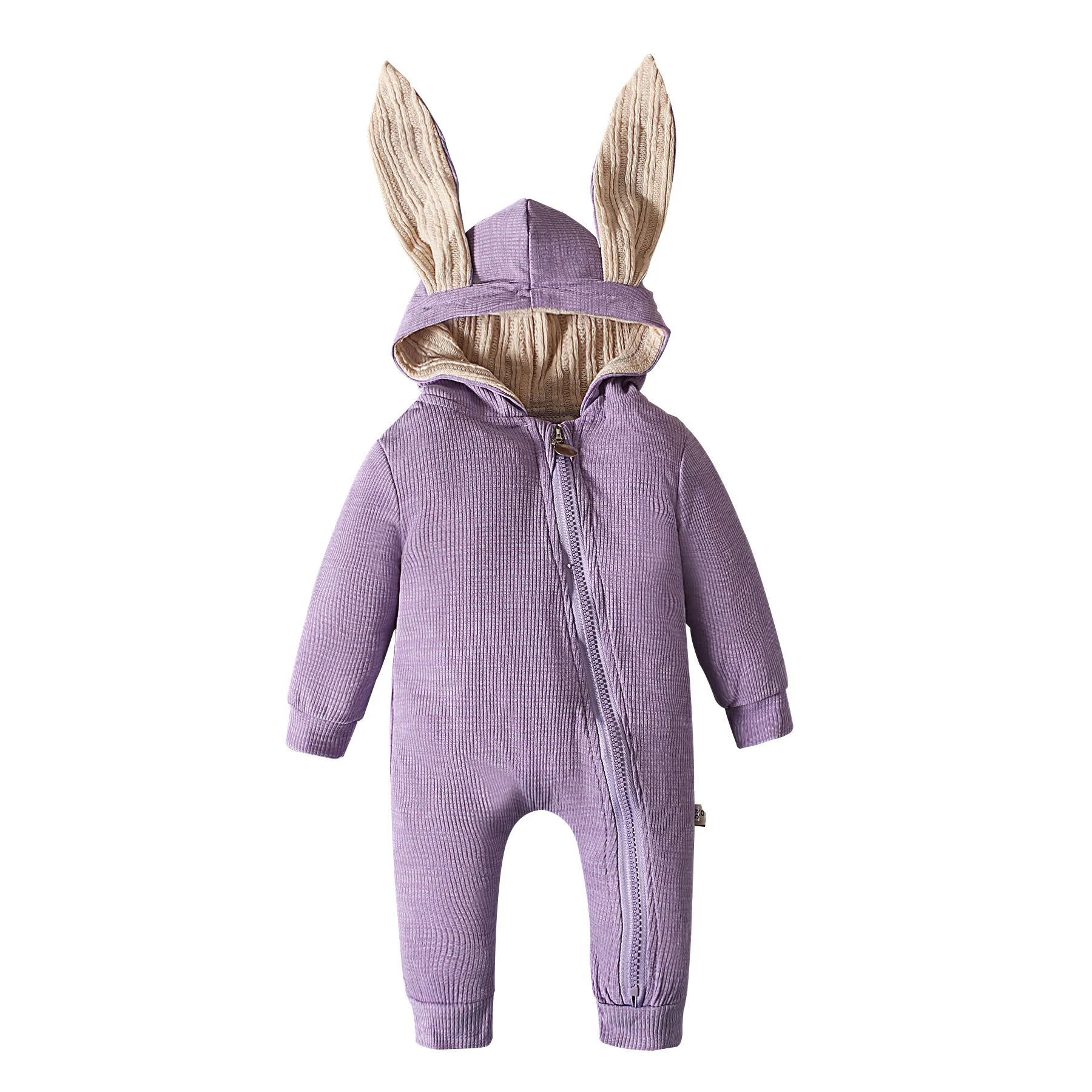 Baby Infant Long Sleeve Rabbit Ear Zipper Jumpsuit Crawling Clothes for ...