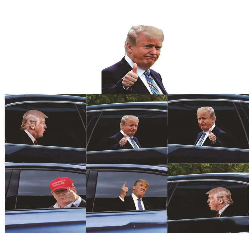 Trump 2024 Car Funny Flags For Flagpole 25x32cm PVC Window Stickers For ...