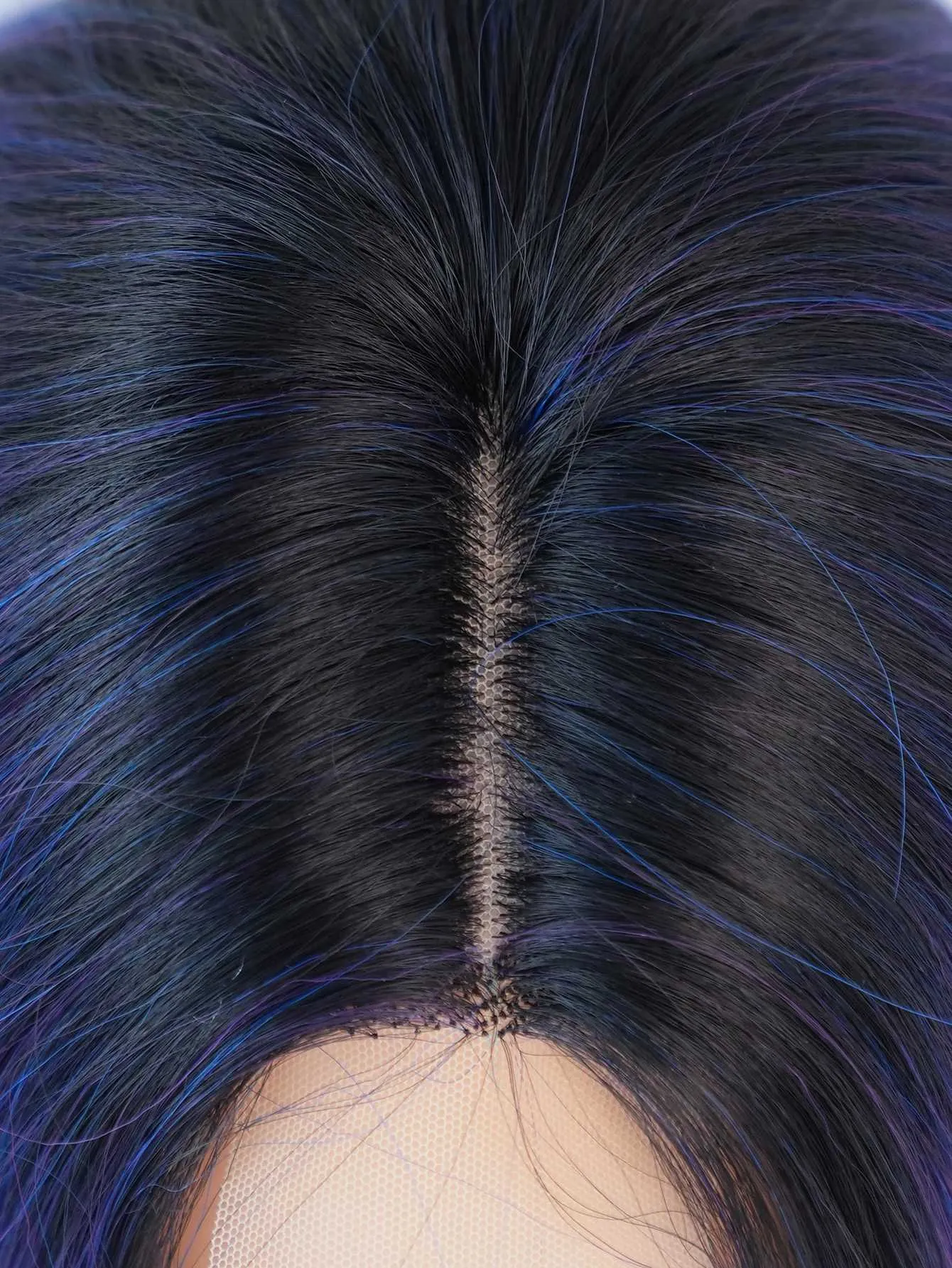 Blue Ombre Purple Body Wave Wig - High Density Lace Front, Premium ...