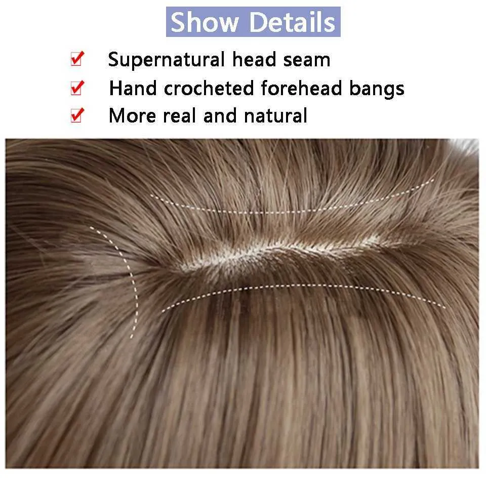 Cool Brown Long Wave Bob Wig with Bangs - Heat Resistant, Daily Wear ...