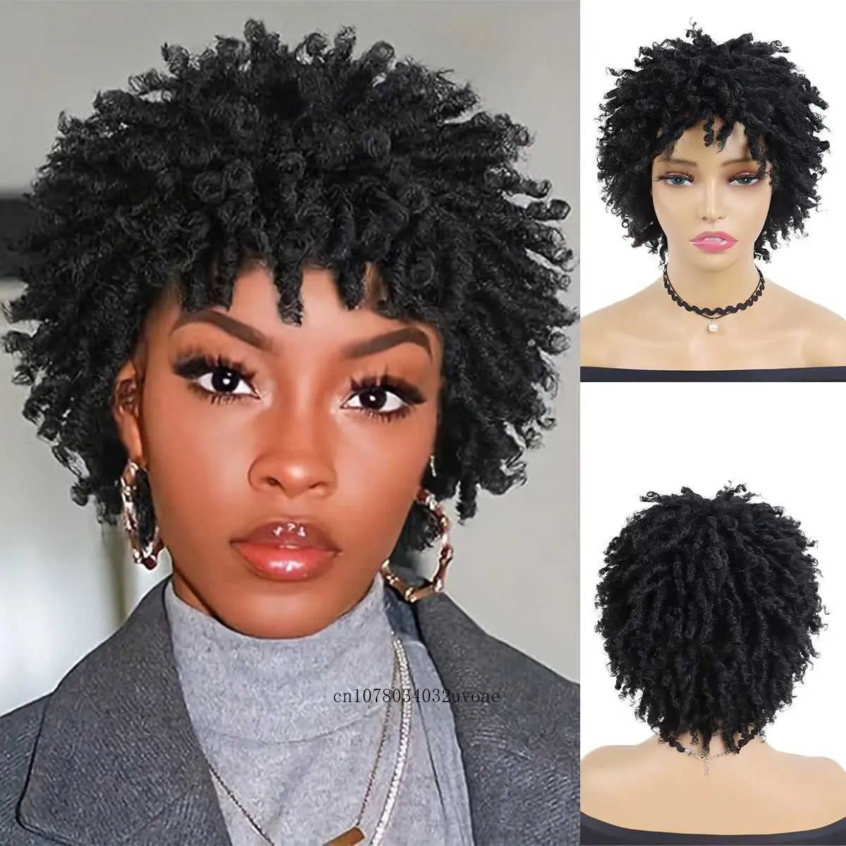 Short Curly Synthetic Wig: Afro Braided Style, Dreamy Locks, Best ...