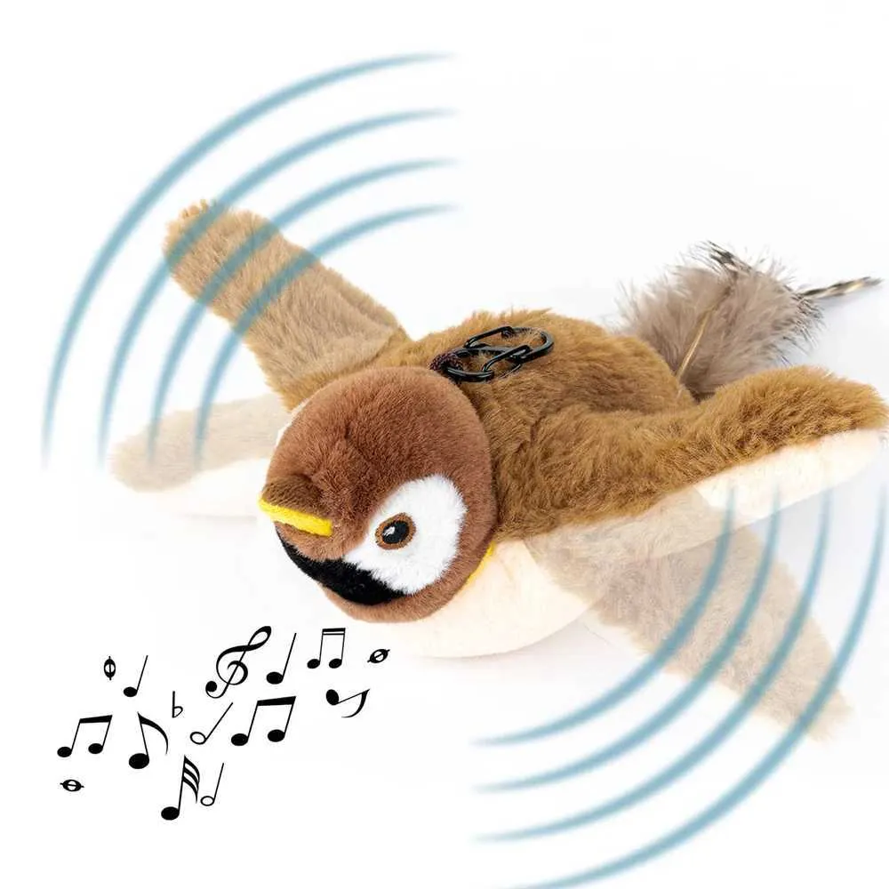 Interactive Electric Cat Toy with Chirping Bird & 3 Movement Modes ...