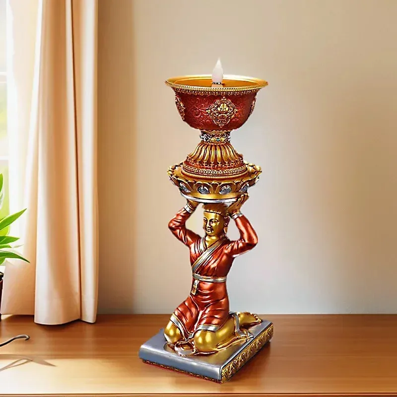 Realistic Rechargeable LED Candlestick Holder For Elegant Home Decor ...