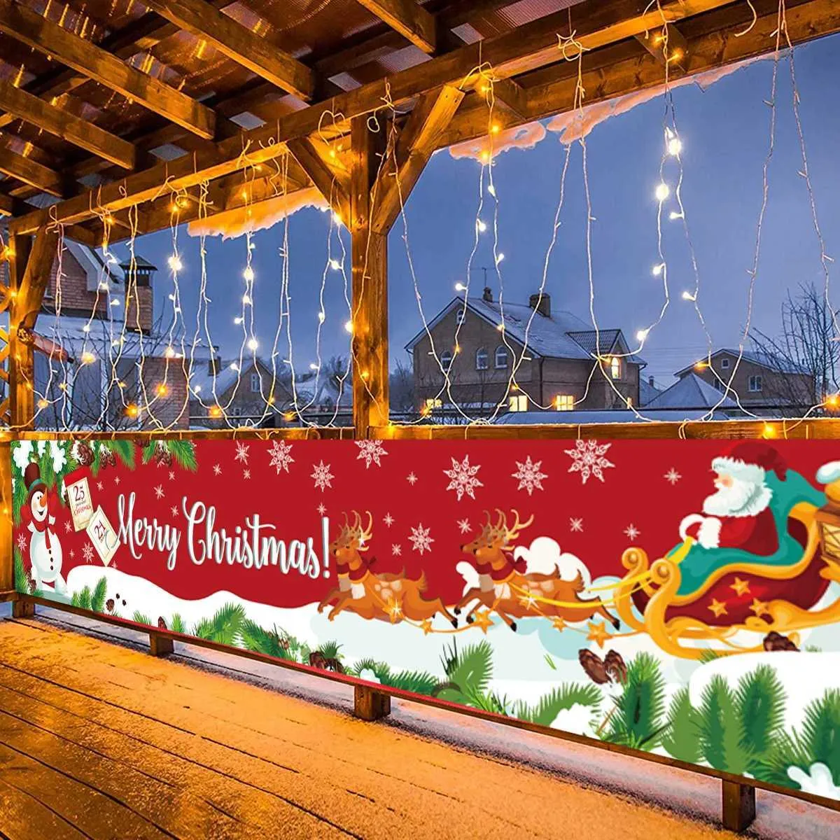 Large Christmas Backdrops Festive Outdoor Christmas Backdrops, Durable ...