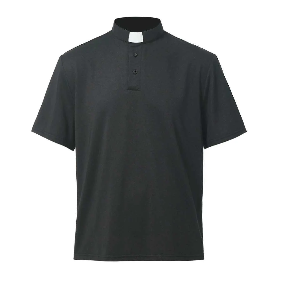 Mens Clergy Tab Collar Polo Shirt Short Sleeve Pastor Minister Preacher ...