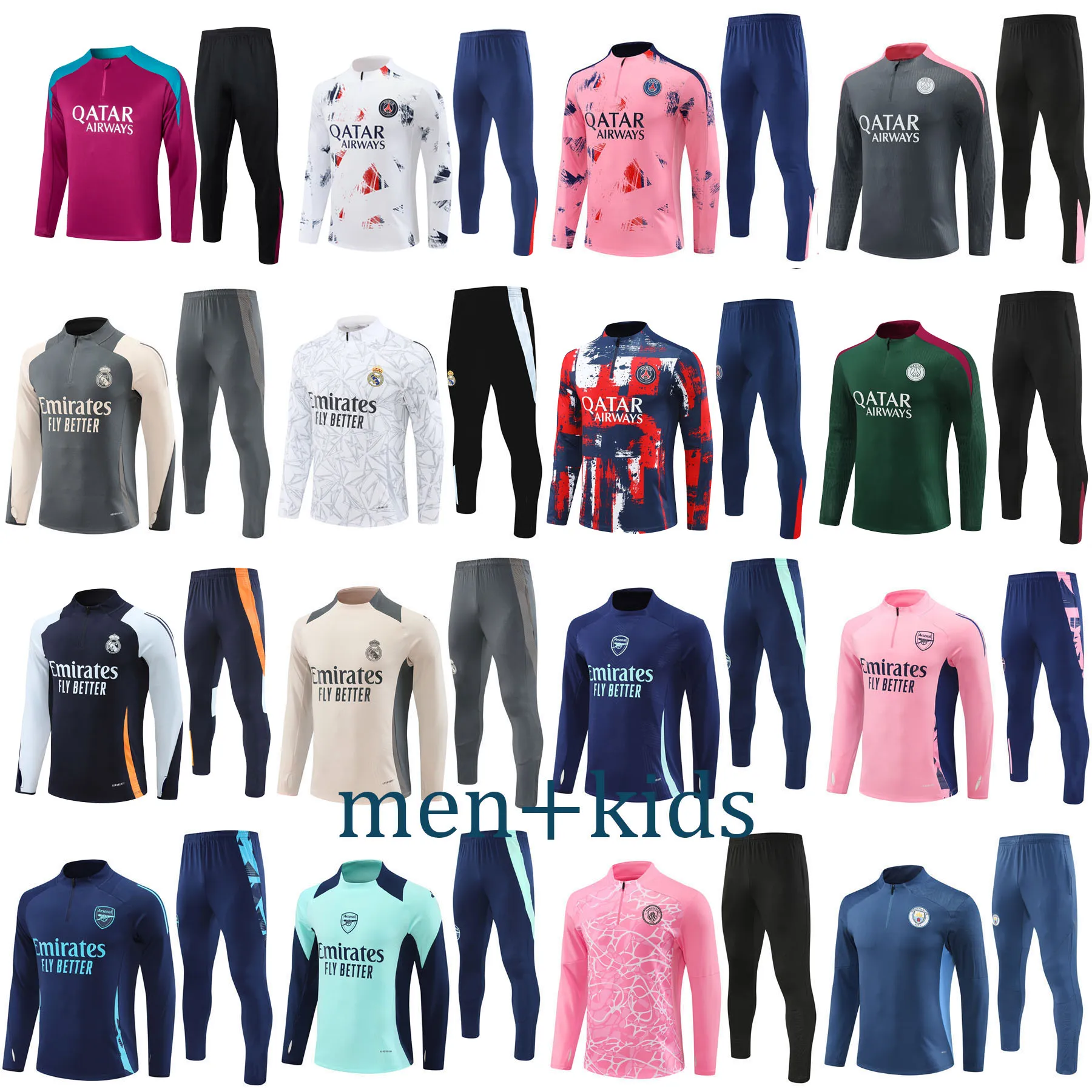 2025 Soccer Training Suit: Men's and Kids' Madrid P Tracksuit 23-24-25 ...
