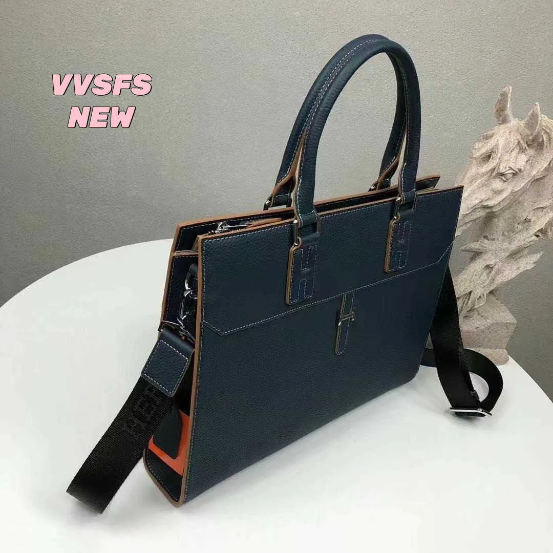 Designer Cowhide Saffiano Leather Briefcase For Men Luxury Bag, 39 30 ...