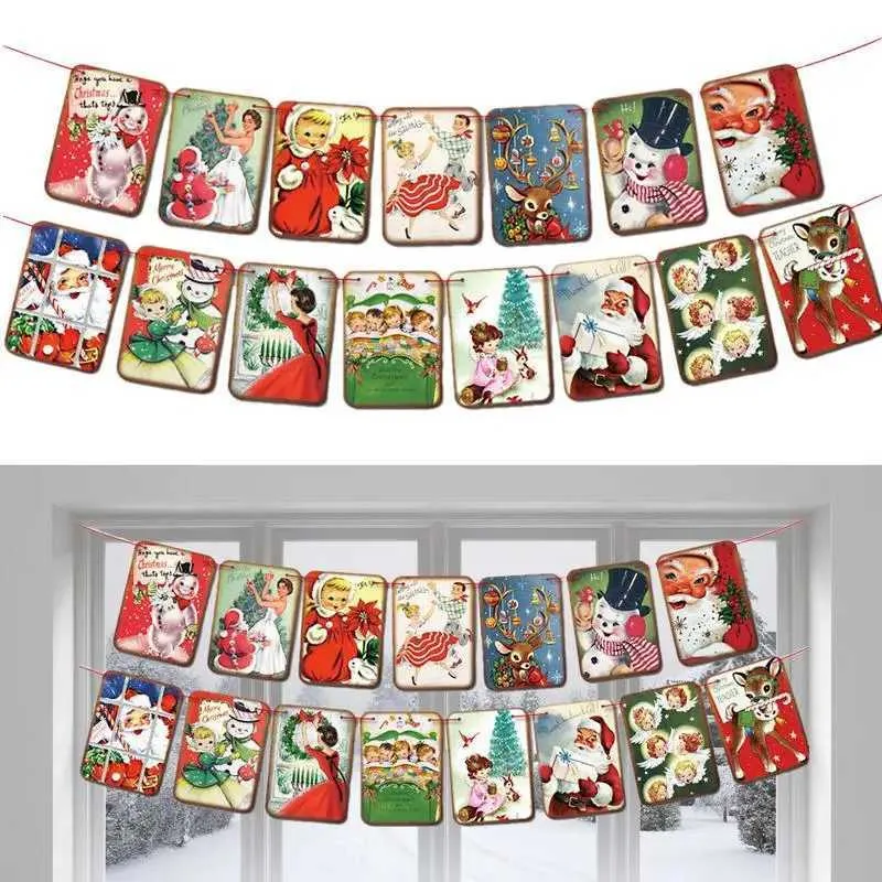 Christmas Banner Decorations Window Decor Christmas Theme Party Banner ...