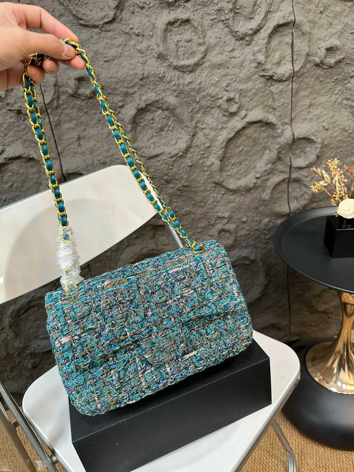 Hot Designer Woolen Chain Bag: Women's Shoulder Bag, Makeup Bag, Luxury ...
