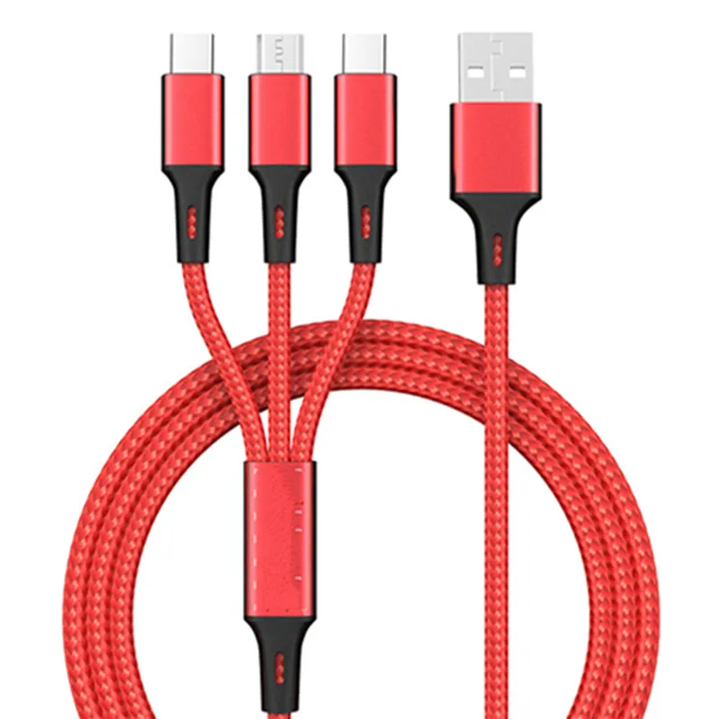 Fast Charging Nylon Braided USB To Type C Micro USB For Mobile Phones ...