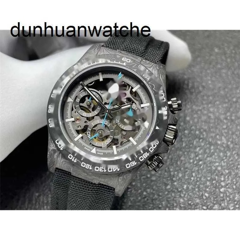 Skeleton Automatic Watch With Carbon Fiber Case 4130 Movimiento De 1. ...