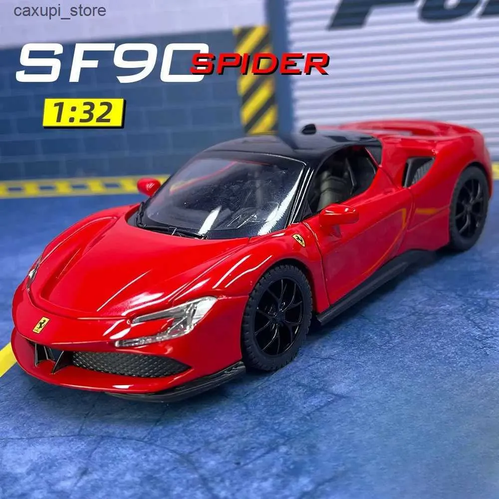 Diecast Model Cars 1 32 Ferrari SF90 Supercar High Simulation Diecast ...