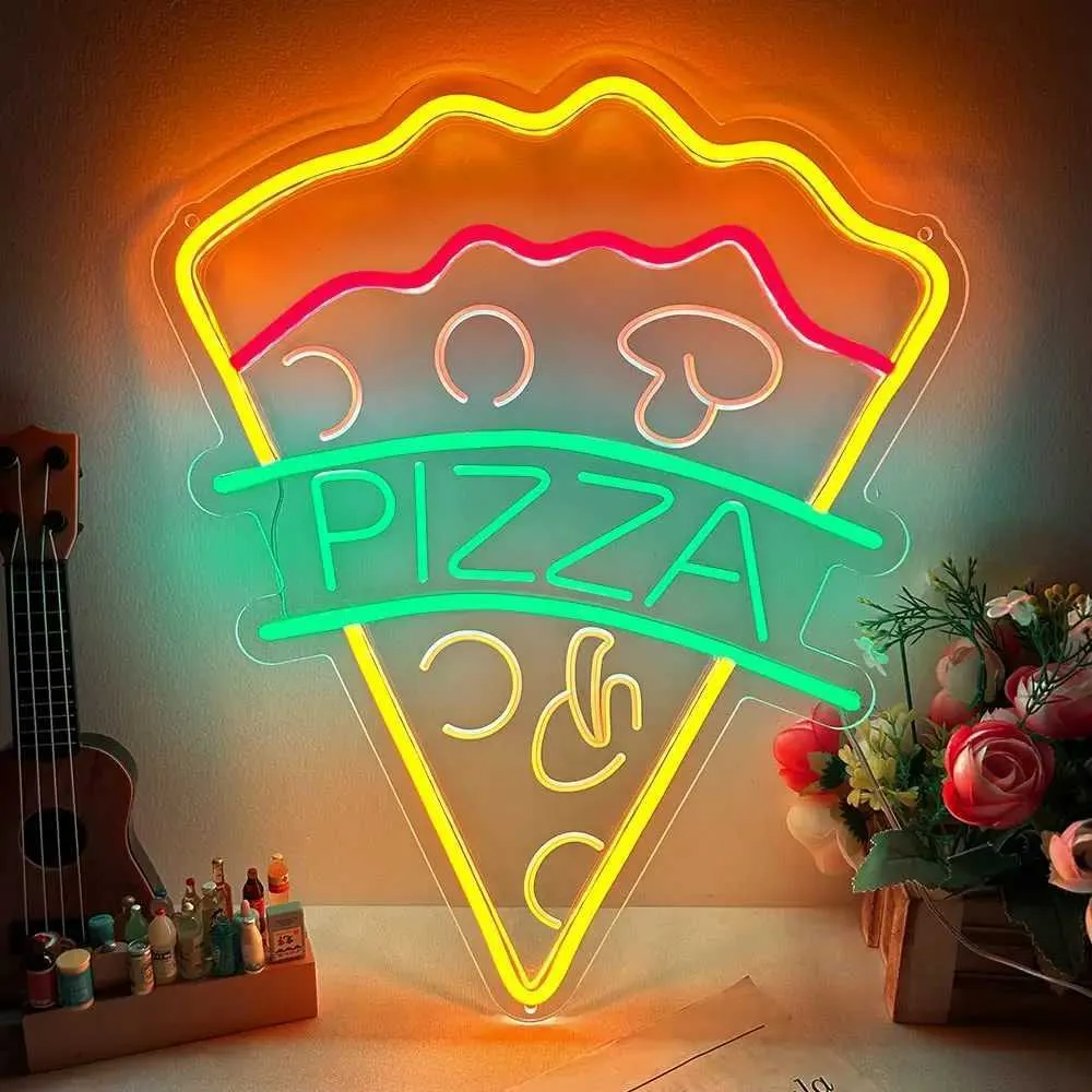 LED Pizza Neon Sign Wall Decor Restaurant, Kitchen, Bar, Bedroom 2024 ...