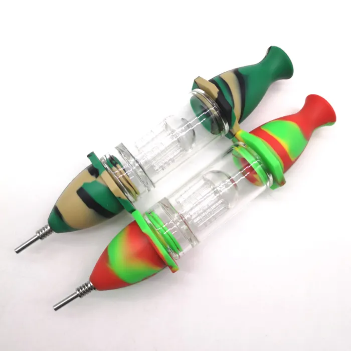 6 Arm Tree Nectar Collector Kit Silicone Smoking Pipes With 10mm ...