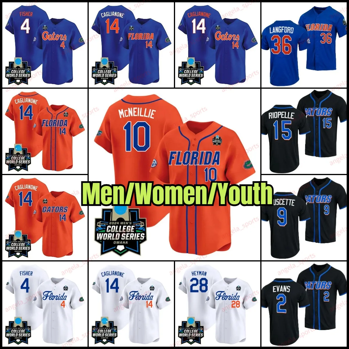 2024 College World Series Florida Gators Baseball Uniforms Featuring ...
