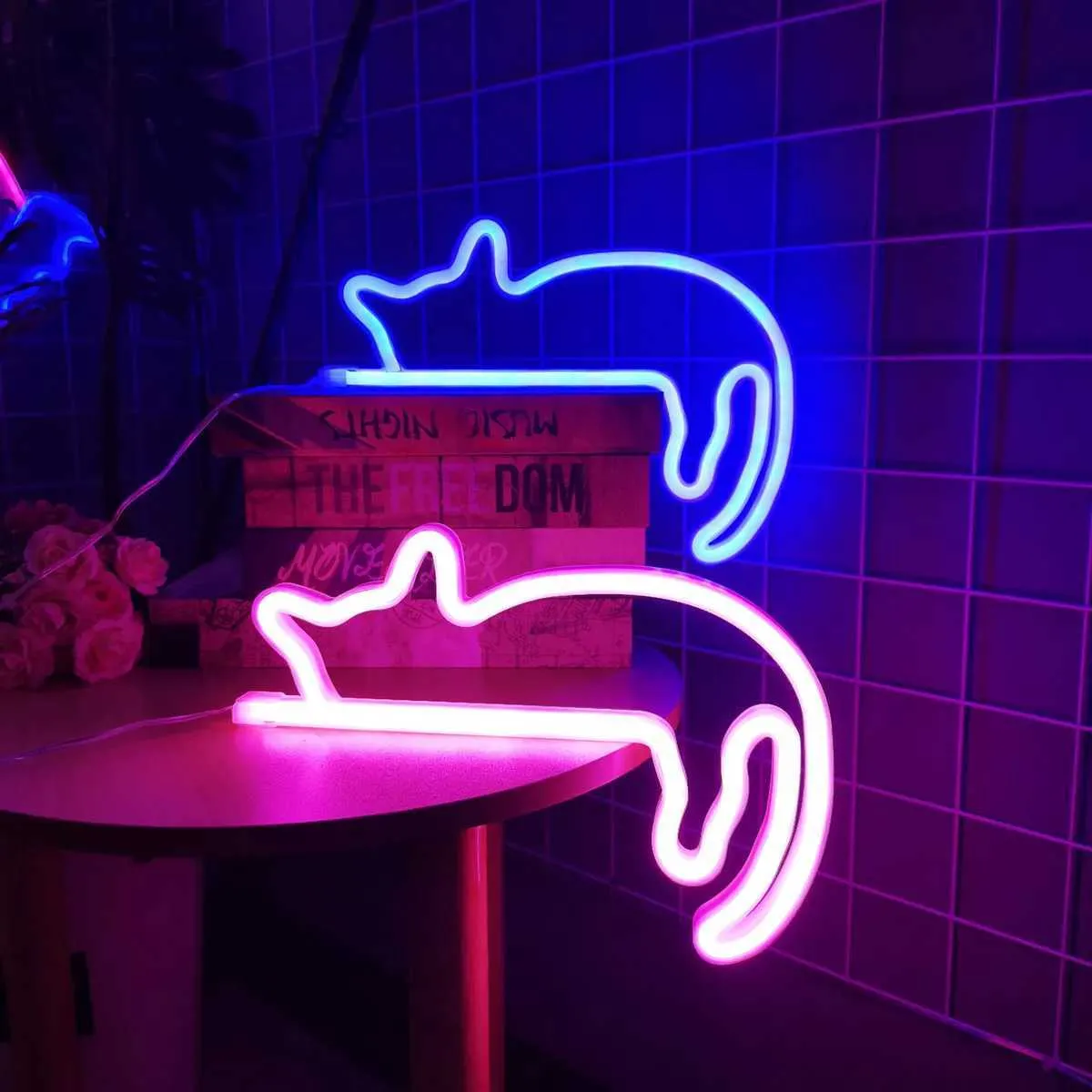 LED Cat Wall Cat Neon Light Light Perfect For Party... From Honey_fruit ...