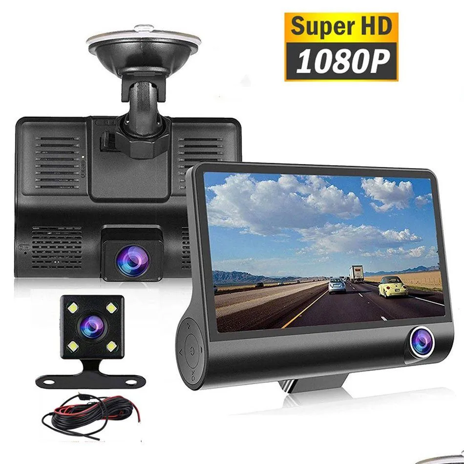 HD 1080P Dvr Dashboard Camera With 3 Lens, 170 Degree Rear View, Motion ...